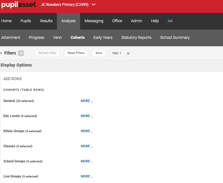 Horizons: Why am I not able to select SEN as an available row within ...