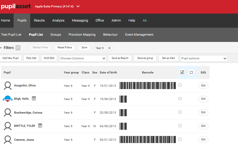 Pupil Asset: Creating barcodes for a visiting photographer – Juniper ...
