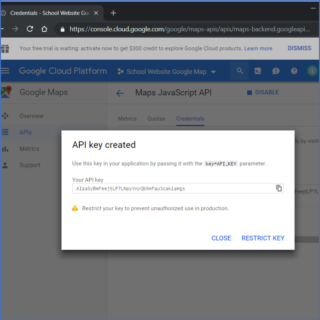 Juniper Websites: Google Map API Key Creation – Juniper Education (New)