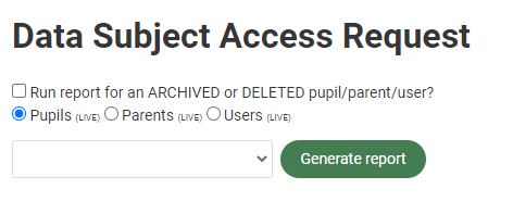 Pupil Asset: / Horizons: How to create a Data Subject Access Request ...
