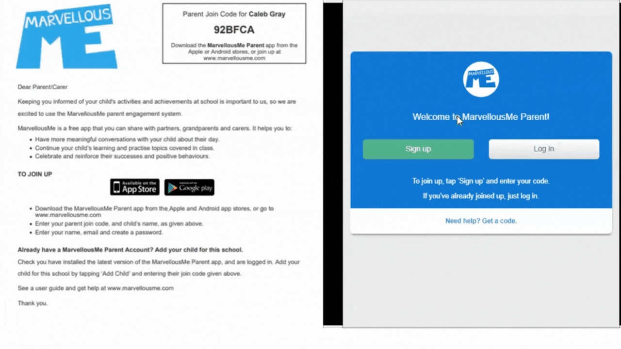 How to sign up to MarvellousMe – Juniper Education (New)