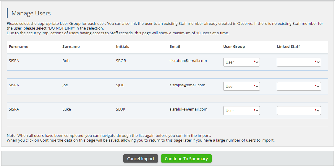 Sisra Observe: Creating User Accounts (Admin) – Juniper Education (New)