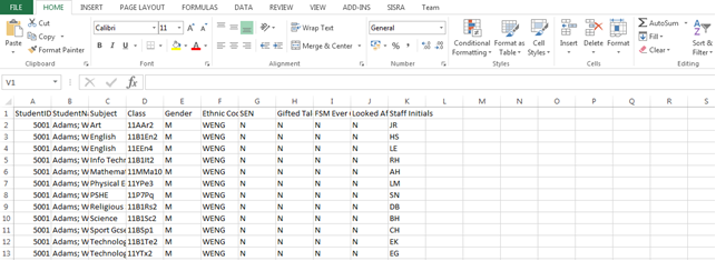 Sisra Analytics: Adding staff/teacher initials to class names (Admin ...