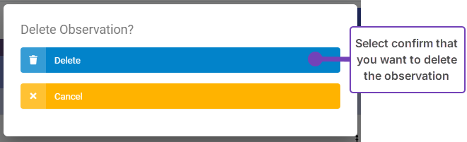 Sonar Tracker: How do I delete an observation? – Juniper Education (New)