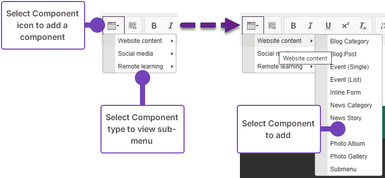 Juniper Websites: How do I add a component? – Juniper Education (New)