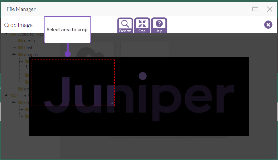 Juniper Websites: Working with the File Manager – Juniper Education (New)