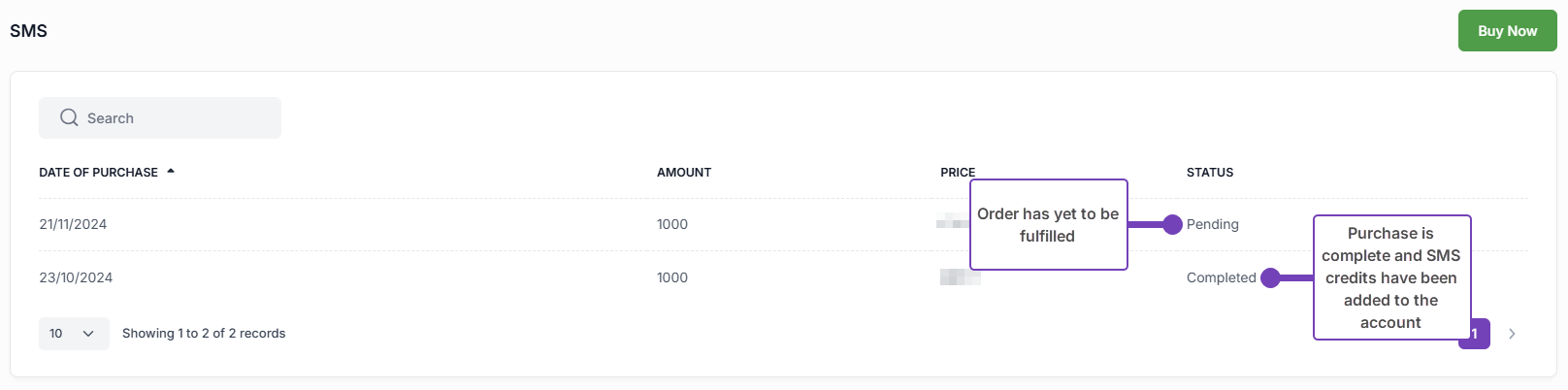 Comms Hub: How do I buy SMS credits? – Juniper Education (New)