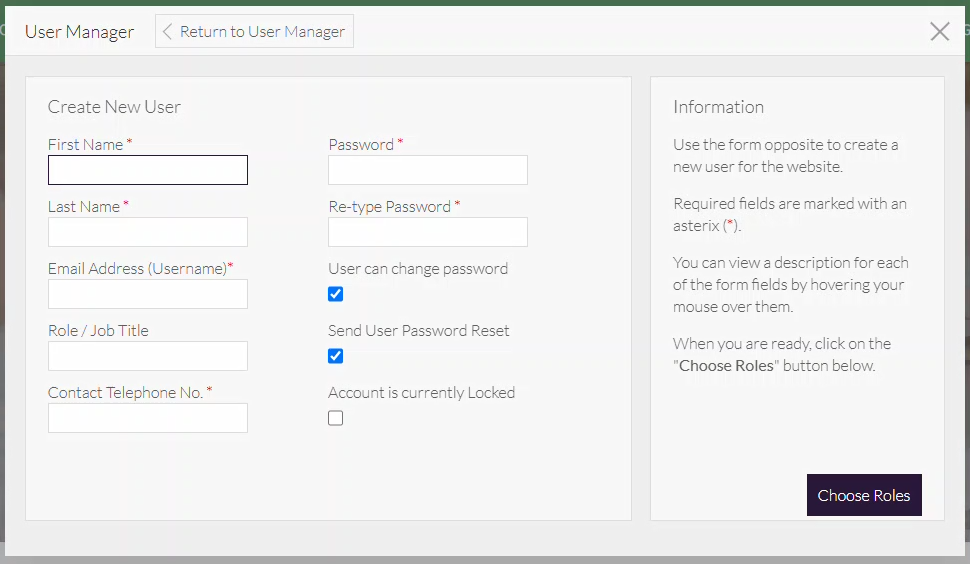 Juniper Websites: Creating a New User – Juniper Education (New)