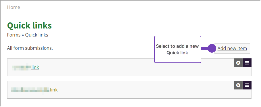 Juniper Websites: How do I add a new Quick link? – Juniper Education (New)
