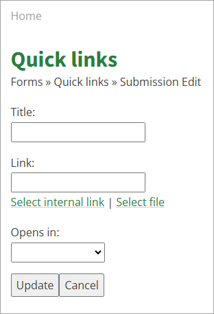 Juniper Websites: How do I add a new Quick link? – Juniper Education (New)