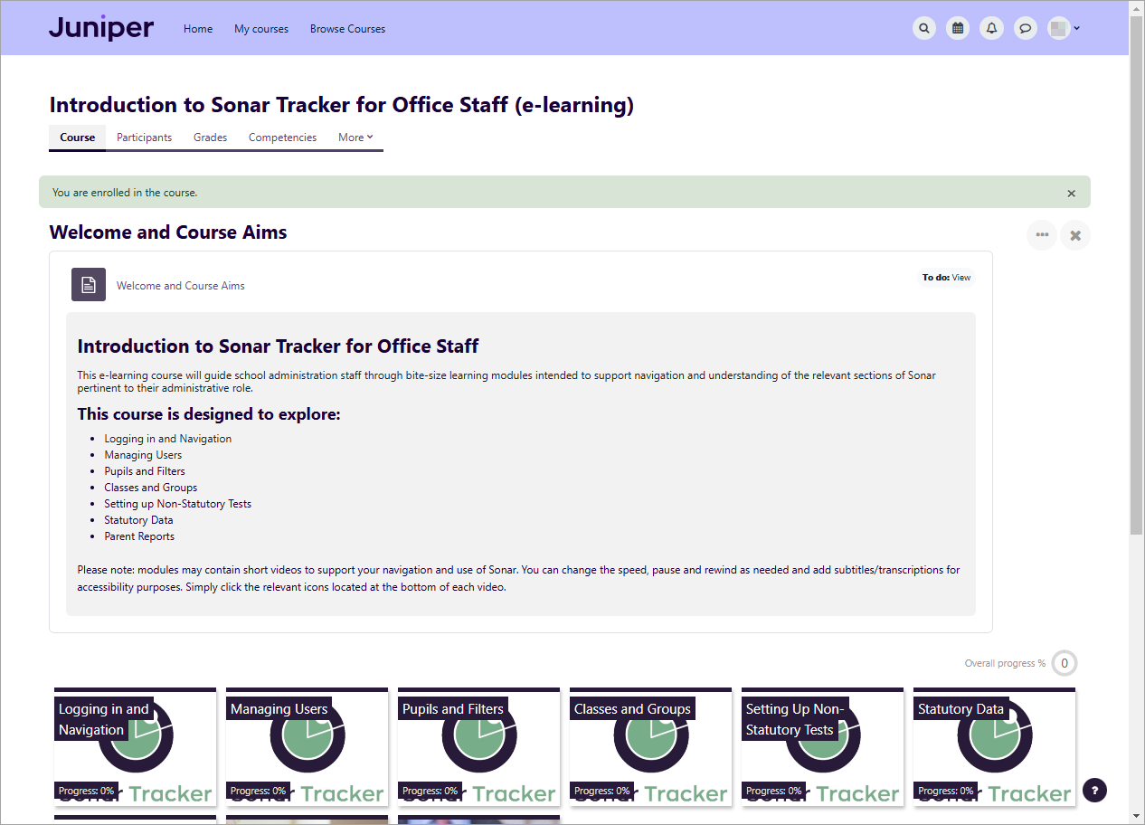Juniper Training Centre: How do I enrol / sign up to a free course ...