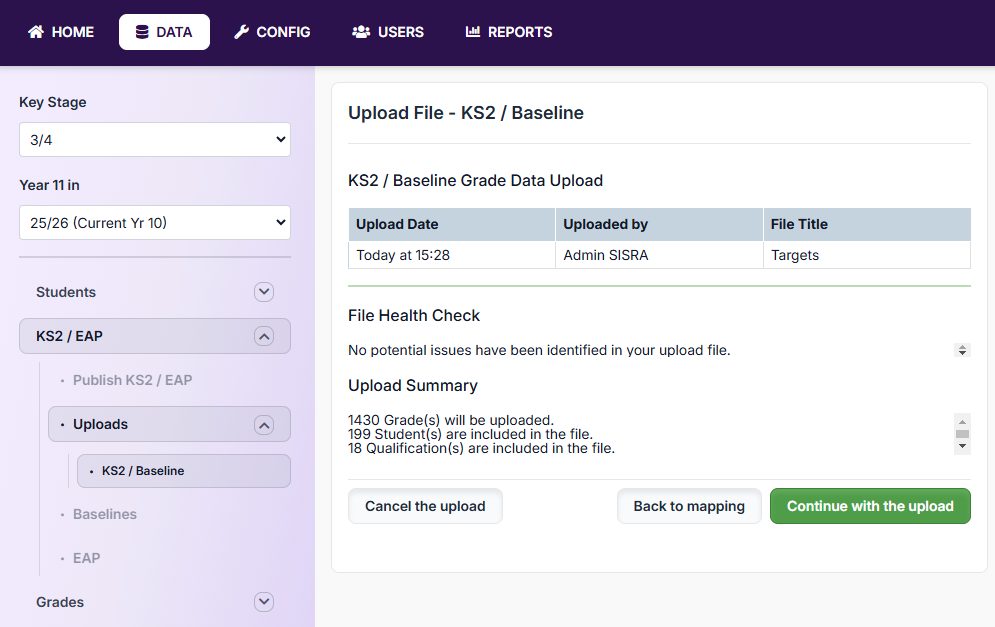 Sisra Analytics: How do I set up the 2024/25 and 2025/26 cohorts ...