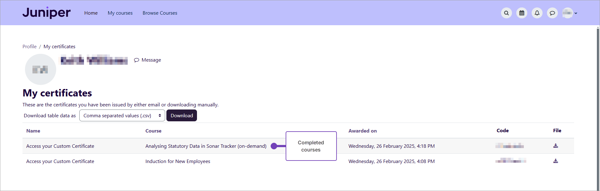 Juniper Training Centre: How do I view the different courses that I've been on? – Juniper ...