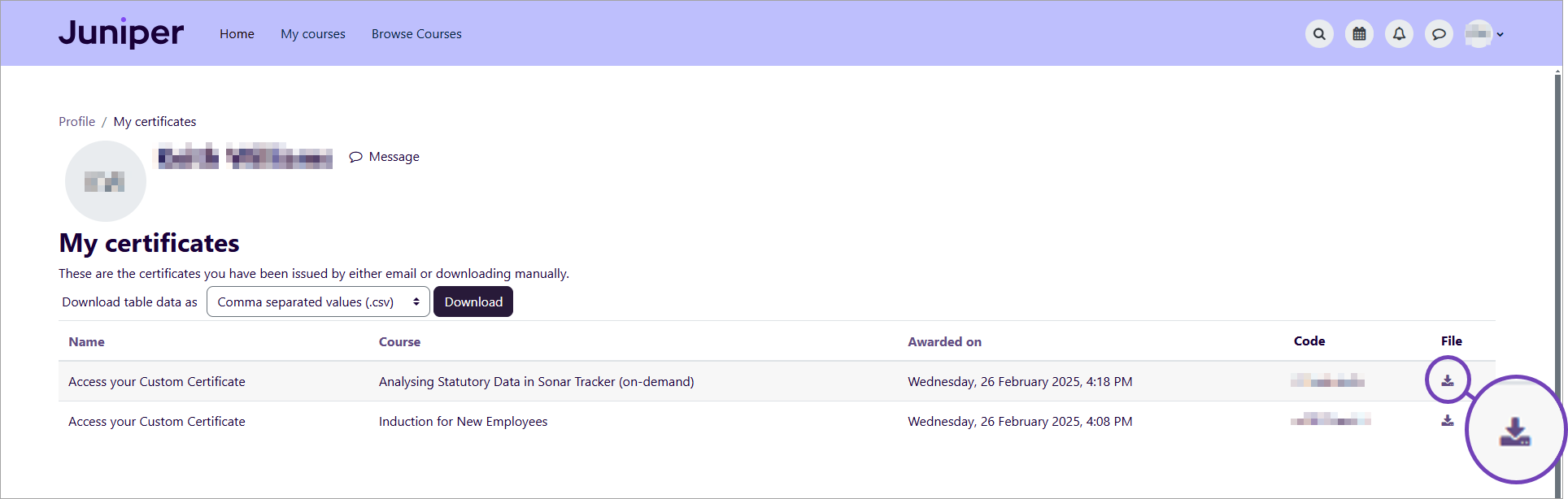 Juniper Training Centre: How do I view / download my certificates for ...