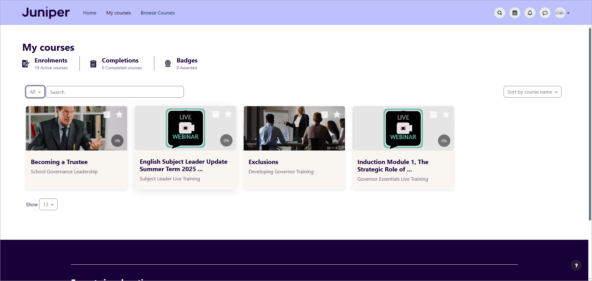 Juniper Training Centre: How do I register for a live webinar? – Juniper Education (New)