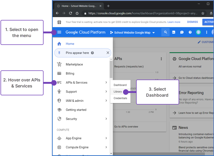 Juniper Websites: Google Map API Key Creation – Juniper Education (New)