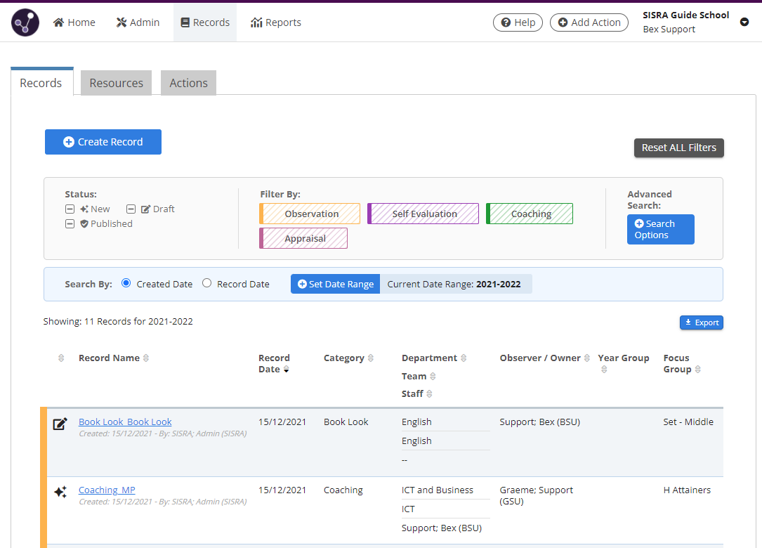 Sisra Observe: How do I print a record? – Juniper Education (New)