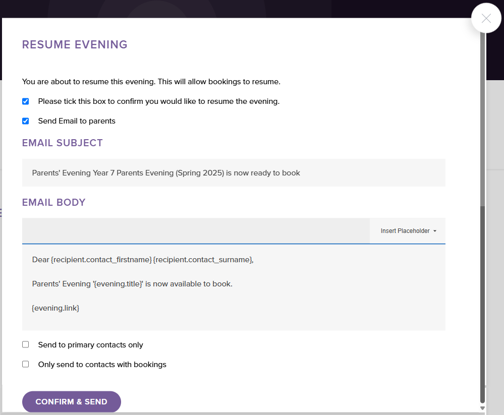 Juniper Websites: How do I resume bookings for a previously paused ...
