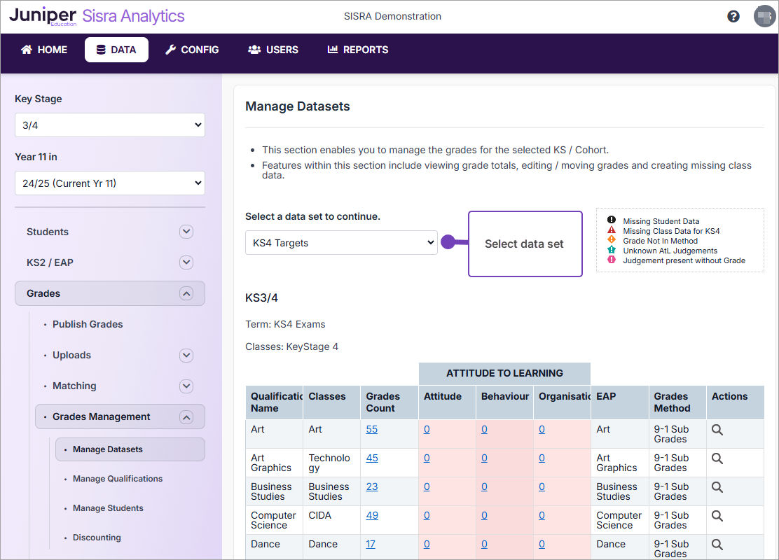 Sisra Analytics: How do I add grades manually? – Juniper Education (New)