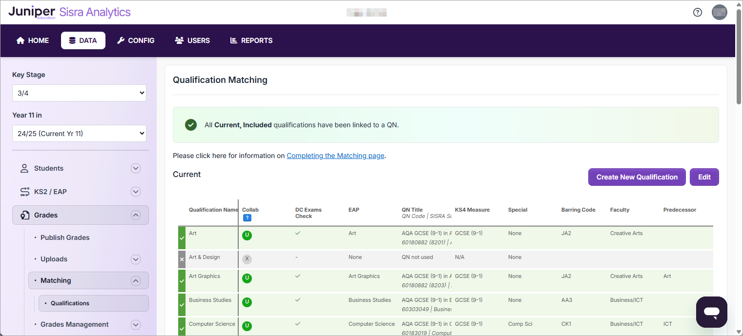 Sisra Analytics: How do I group qualifications by faculty in my reports ...