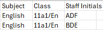 Sisra Analytics: Adding staff/teacher initials to class names (Admin ...