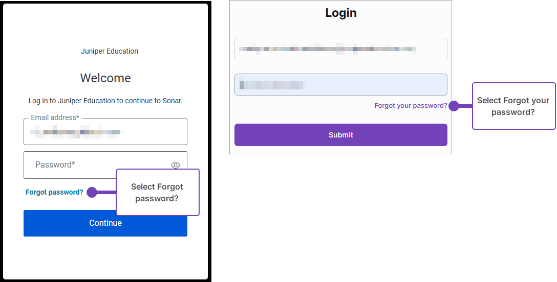 Sonar Tracker: How do I reset my password? – Juniper Education (New)