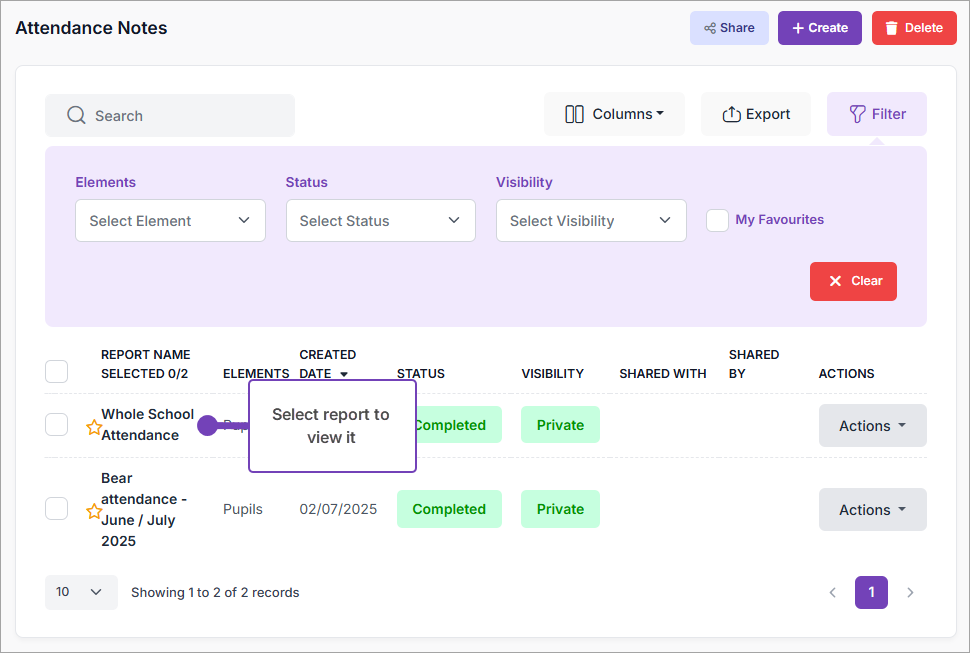 MIS: How do I view a report? – Juniper Education (New)