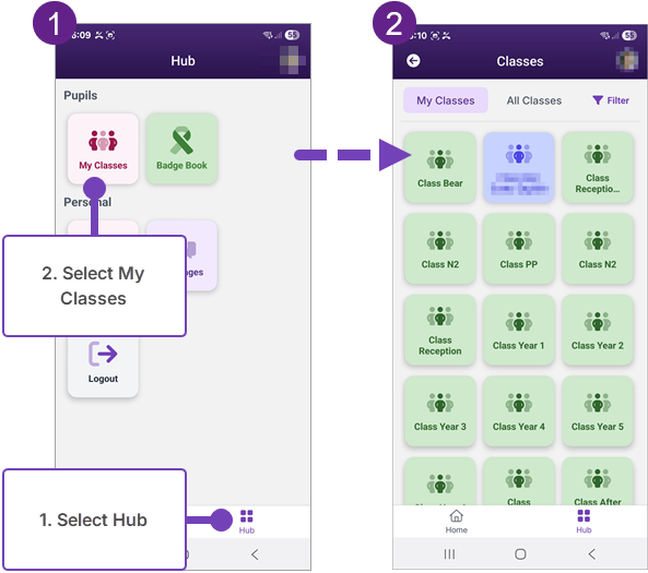 Teacher App: How do I see a list of my classes using the Teacher App? – Juniper Education (New)