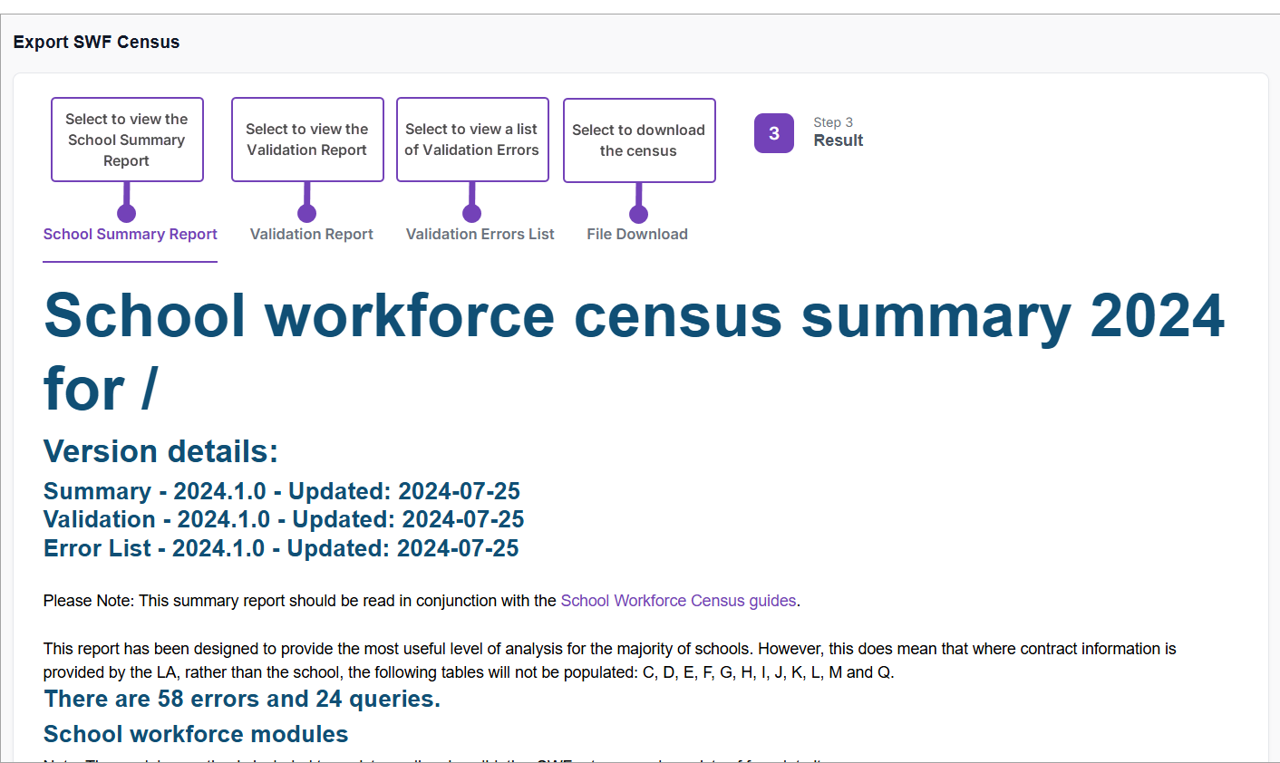 MIS: How do I export a school workforce census? – Juniper Education (New)