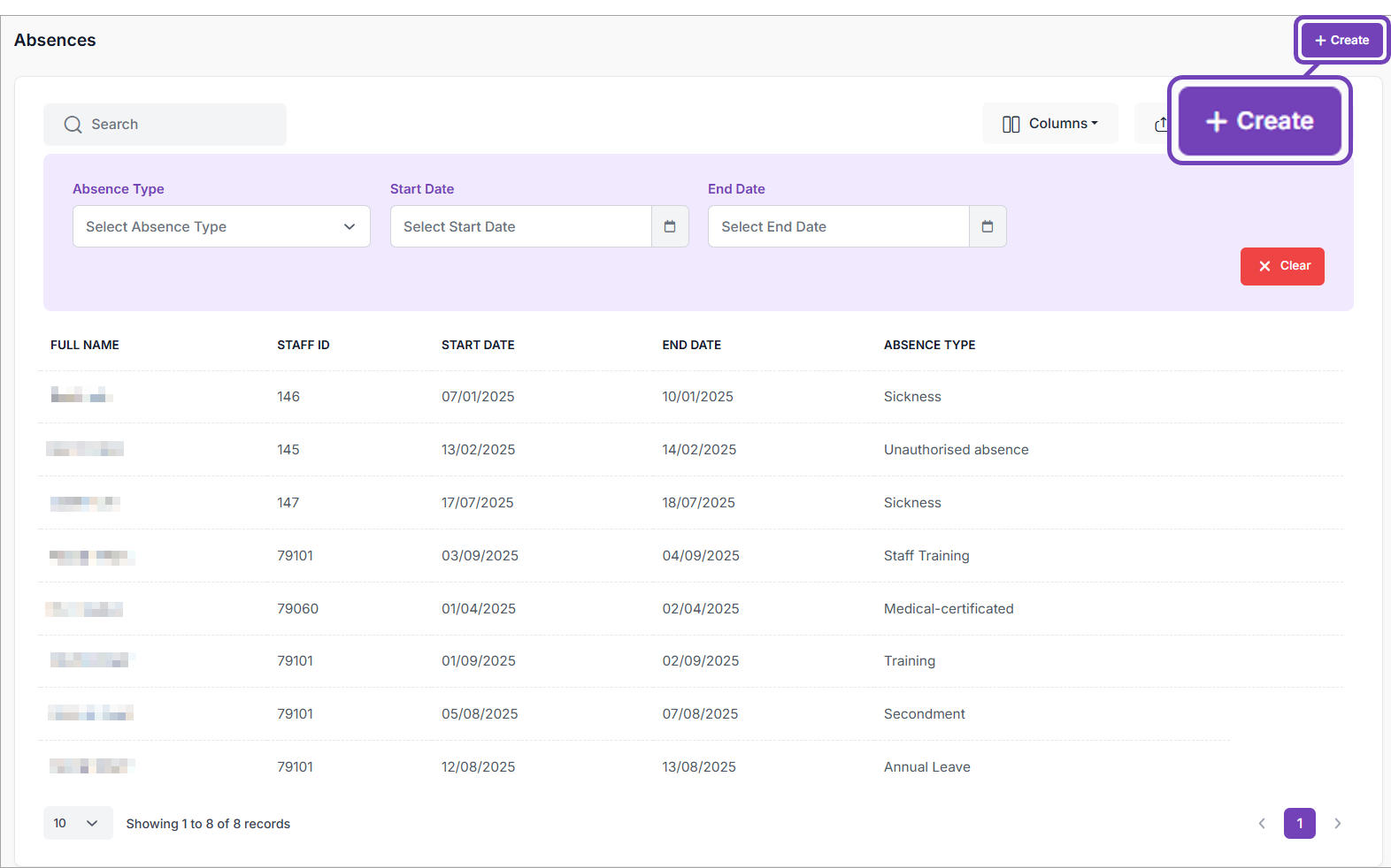 MIS: How do I add / edit a staff absence from the Staff Absences list ...