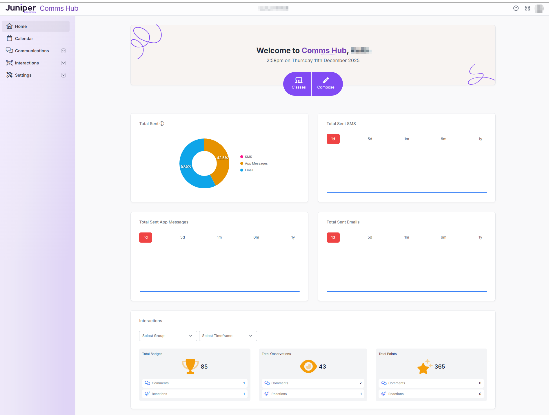 Comms Hub: How do I log on to Comms Hub? – Juniper Education (New)